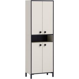 Schuhschrank Schildmeyer "Edda, Schuhschrank, Made in Germany, B: 60 cm", beige (cremebeige), B:60,2cm H:185cm T:33,05cm, FSC-zertifizierter Holzwerkstoff, Schr&auml;nke, Schuhschrank, Solide Verarbeitung - Dieses Produkt ist in Deutschland gefertigt