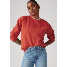 Levi's Sweatshirt LEVI'S "EVERYDAY CREW SWEATSHIRT", Damen, Gr. XS (34), marsala, Sweatware, Obermaterial: 58% Baumwolle, 42% Polyester, unifarben, regular fit normal, Rundhals, B&uuml;ndchen, Sweatshirts Sweatshirt, mit kleinem Logo auf der Brust
