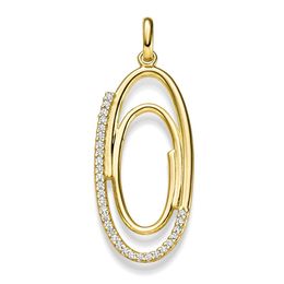 Adelia&acute;s Kettenanh&auml;nger ADELIA&acute;S "Anh&auml;nger aus 925 Silber vergoldet", gold, Schmuckanh&auml;nger, Damen, Silber 925 (Sterlingsilber), Kettenanh&auml;nger, mit Zirkonia