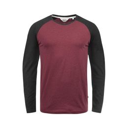 !Solid Rundhalsshirt SOLID "Rundhalsshirt SDBastien", Herren, Gr. XXL, rot (wine r mel), Obermaterial: 60% Baumwolle CO. 40% Polyester PES., Shirts Rundhalsshirt