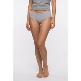 Minislip Nina von C. "Light & Easy", Damen, Gr. 36, silber (silber melange), Obermaterial: 95% Modal, 5% Elasthan, meliert, bequem, Unterhosen, basic, eng, elastisch, weich, atmungsaktiv, bequem