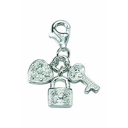 Adelia&acute;s Charm-Einh&auml;nger ADELIA&acute;S "Charm Anh&auml;nger 925 Silber mit Zirkonia", silber, Charms, Damen, Silber 925 (Sterlingsilber), Silberanh&auml;nger