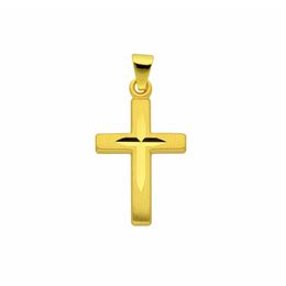 Adelia&acute;s Kreuzkette ADELIA&acute;S "Halskette - Kreuzkette mit Kreuz Anh&auml;nger aus 333 Gold", gold, Halsketten, Damen, Gelbgold 333 Gold, Gelbgold 333, Gold, Kreuzkette, Schmuckset mit bis 45 cm stufenlos verstellbarer 925 Silber Halskette