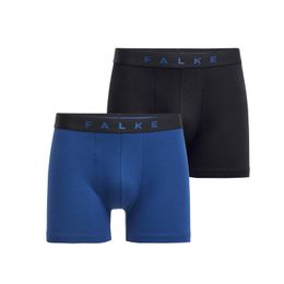 Boxer Falke "Daily Comfort", Herren, Gr. L, royal, schwarz, Single Jersey, Obermaterial: 96% Baumwolle, 4% Elasthan, k&ouml;rpernah, Unterhosen, ohne Eingriff, Cotton-Mix, atmungsaktiv, weich