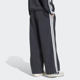 Sporthose adidas Sportswear "W ICONIC 3S TP", Damen, Gr. L, N-Gr, schwarz, wei&szlig;, normal, gr., Obermaterial: 100% Polyamid, Hosen Sporthose