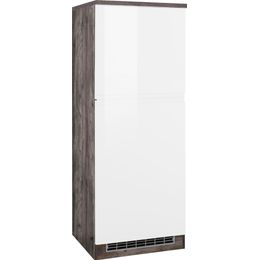 K&uuml;hlumbauschrank KOCHSTATION "KS-Virginia,neu in verbesserter Ausf&uuml;hrung", wei&szlig; (wei&szlig; hochglanz, eiche vintage), B:60cm H:165cm T:60cm, Holzwerkstoff, Schr&auml;nke, Breite 60 cm, H&ouml;he 165 cm, Nische f&uuml;r K&uuml;hlschrank: B/H/T 56/88/55 cm