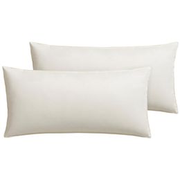 Federkissen Otto Keller "Annabelle, Kopfkissen & Dekokissen, in vielen Gr&ouml;&szlig;en erh&auml;ltlich.", beige (creme), B:40cm L:80cm, Bezug: 100% Baumwolle. F&uuml;llung: 50% Daunen, 50% Federn, Kopfkissen, Sofakissen, Dekokissen und auch als Schlafkissen.