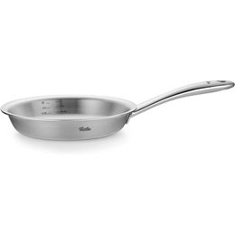 Bratpfanne Fissler "Fissler M5 Pro-Ply, Edelstahl-Pfanne", silberfarben, B:22,5cm H:6cm L:41cm &Oslash;:20cm, Pfannen, Bratpfanne, 5-lagiges Mehrschichtmaterial f&uuml;r pr&auml;zise Temperaturkontrolle