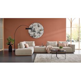 Wohnlandschaft Musterring "JustB PM200 bequem, wahlw. Sitzvorzug, Breite 395cm, Holzsockel", nature, B:395cm H:78cm T:202cm, 100% Polyester, Sofas, Wohnlandschaft, Anreihsofa Armlehne rechts, Eckteil links & Hocker. Elekt. Sitzvorzug