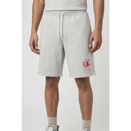 Shorts Champion "Graphic Terry Shorts", Herren, Gr. S, N-Gr, noxm, Obermaterial: 55% Baumwolle, 45% Polyester, Hosen Shorts, mit Kordelverschluss, bequeme Passform