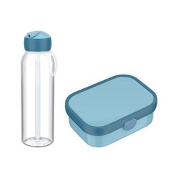 Lunchbox Mepal "Lunchset Campus 2er Set", blau (cool blau), B:2cm H:2cm L:2cm, Kunststoff, Lebensmittelaufbewahrungsbeh&auml;lter, Lunchbox, Sp&uuml;lmaschinengeeignet