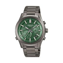 Smartwatch CASIO EDIFICE, gr&uuml;n (grau, grau), Smartwatches, Herren, Smartwatch, Solaruhr,Armbanduhr,Herrenuhr,Bluetooth,Stoppfunktion,Edelstahlarmband