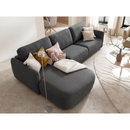 Sch&ouml;ner Wohnen Kollektion Ecksofa "Wonder, organisches Design, Breite 318cm, schmale Armlehnen, L-Form", grau (anthrazit), B:318cm H:86cm T:188cm, 100% Polyester, SCH&Ouml;NER WOHNEN-KOLLEKTION, Sofas, Ecksofa, Sanfte Kurven, Kammerkissen-Komfort & maximale Entspannung