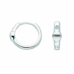 Adelia&acute;s Paar Creolen ADELIA&acute;S "13,8 mm ⌀ Creolen Ohrringe 925 Silber mit Zirkonia", silber, Ohrringe, Damen, Damen, Silber 925 (Sterlingsilber), Silberohrringe