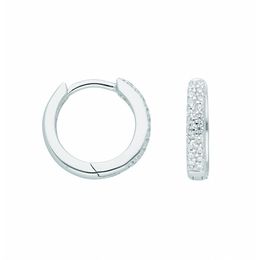 Adelia&acute;s Paar Creolen ADELIA&acute;S "13,1 mm ⌀ Creolen Ohrringe 925 Silber mit Zirkonia", silber, Ohrringe, Damen, Damen, Silber 925 (Sterlingsilber), Silberohrringe