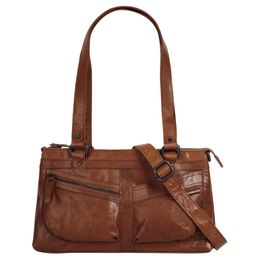 SPIKES & SPARROW Henkeltasche SPIKES & SPARROW, Damen, Gr. B/H/T: 34cm x 19cm x 9cm onesize, braun (cognac), Leder, Taschen, echt Leder