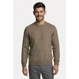 Jack & Jones Strickpullover JACK & JONES "JPRBLAWILSON KNIT CREW NECK", Herren, Gr. M, braun (brindle detail:melange), Strick, Obermaterial: 64% Polyester, 30% Polyacryl, 6% Wolle, meliert, regular fit, Rundhals, Rippb&uuml;ndchen, Pullover Strickpullover