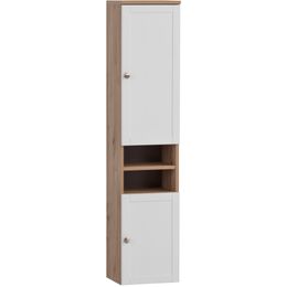 Hochschrank Schildmeyer "Jesper, Hochschrank, Made in Germany, B: 30 cm", wei&szlig; (artisan eichefarben, mattwei&szlig;), B:30,3cm H:138,3cm T:25,4cm, FSC-zertifizierter Holzwerkstoff, Schr&auml;nke, Hochschrank, Solide Verarbeitung - Dieses Produkt ist in Deutschland gefertigt