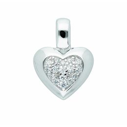 Adelia&acute;s Kettenanh&auml;nger ADELIA&acute;S "Herzanh&auml;nger 925 Silber mit Zirkonia", silber, Schmuckanh&auml;nger, Damen, mit Zirkonia, Silber 925 (Sterlingsilber), Kettenanh&auml;nger, Silberanh&auml;nger Herz