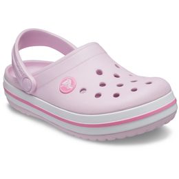 Clog Crocs "Crocband Clog", Jungen, Gr. 22, rosa (rosa, wei&szlig;), Croslite&trade;, kontrastfarbene Details, Schuhe Clog, Sandale, Sommerschuh, Badeschuh mit L&uuml;ftungs&ouml;ffnungen