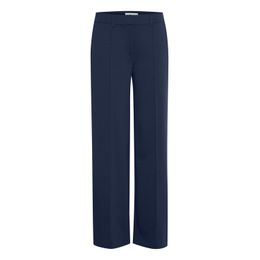 Stoffhose Ichi "Freizeithose IHKATE", Damen, Gr. L, N-Gr, schwarz (total eclipse), Obermaterial: 74% Polyester PES. 22% Viskose CV. 4% Elasthan EL., Hosen Stoffhose