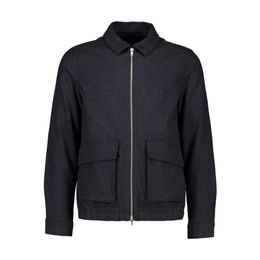 Outdoorhemd Junk De Luxe "Hemdjacke Relaxed Fit", Herren, Gr. L, Normalgr&ouml;&szlig;en, schwarz mel, Obermaterial: 56% Polyester, 40% Wolle, 4% Elasthan. Futter: 55% Polyester, 45% Viskose, Hemden