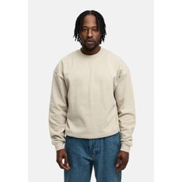 Sweatshirt DAILY COTTON "Daily Cotton Sweatshirt OVERSIZE CREW-NECK PULLOVER", Jungen, Gr. L, taupe, sand, Obermaterial: 100% Baumwolle CO., Rundhals, Sweatshirts Sweatshirt