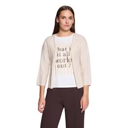 Strickjacke Cartoon "Damen mit Rundhalsausschnitt", Damen, Gr. 34, beige, Obermaterial: 50% Polyacryl, 28% Polyester, 22% Polyamid, relaxed fit normal, Rundhals, Strickjacken Strickjacke
