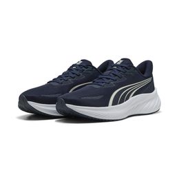 Trainingsschuh Puma "Pounce Lite 2 Laufschuhe Erwachsene", Damen, Gr. 35,5, blau (navy vapor gray blau), Obermaterial: Synthetik, Textil. Futter: Textil. Innensohle: Textil. Laufsohle: Gummi, Schuhe
