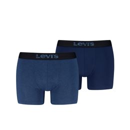 Levi's Boxer LEVI'S, Herren, Gr. L, blau (dunkelblau), Single Jersey, Obermaterial: 95% Baumwolle, 5% Elasthan, k&ouml;rpernah, Unterhosen, Baumwoll-Stretch, ohne Eingriff