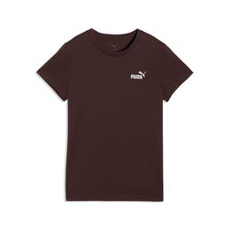 Puma Damen T-Shirt "ESS SMALL NO 1 LOGO TEE S"chocolate fondue, Gr. XL, unifarben, Jersey, Obermaterial: 100% Baumwolle, Shirts, Kurzarm, aus