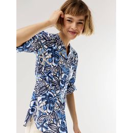 Walbusch Baumwoll Bluse Krempelarm