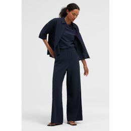 Schlupfhose SENSES.THE LABEL, Damen, Gr. M/L, Normalgr&ouml;&szlig;en, night navy, Material: 100% Baumwolle, Strukturmuster, weit lang, Hosen Schlupfhose, mit Elastikbund