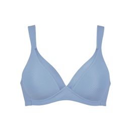 B&uuml;gelloser BH Naturana, Damen, Gr. 90, Cup A, forever blau, Obermaterial: 80% Polyamid, 20% Elasthan, BHs