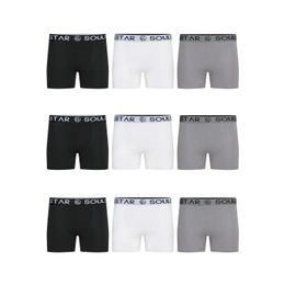 Boxershorts Soulstar "Basic Herren Unterhosen Unterw&auml;sche Extra Weiches Material M&auml;nner", Herren, Gr. L, 9 Stk., wei&szlig; (3schwarz_3grau_3wei&szlig;), Obermaterial: 95% Baumwolle CO. 5% Elasthan EL., Unterhosen, Basic Herren Unterhosen Unterw&auml;sche Extra Weiches Material M&auml;nner