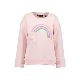 Sweatshirt Blue Seven, M&auml;dchen, Gr. 116, rosa, Sweatware, Obermaterial: 100% Baumwolle, bedruckt, unifarben, Basic h&uuml;ftlang, Rundhals, Rippb&uuml;ndchen, Sweatshirts Sweatshirt, Baumwolle