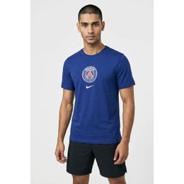 T-Shirt Nike "PSG M NK CREST TEE", Jungen, Gr. L, blau (old royal), Obermaterial: 100% Baumwolle, normal, Rundhals, Shirts T-Shirt, sportlicher Look, Kurzarm, Rundhalsausschnitt, ohne Verschluss