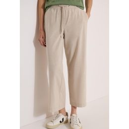 Stoffhose Cecil, Damen, Gr. L, L&auml;nge 28, cashmere beige melange, Stoff, 54% Polyester, 43% Viskose, 3% Elasthan, unifarben, loose fit kn&ouml;chelfrei, Hosen Stoffhose, mit Wide Legs