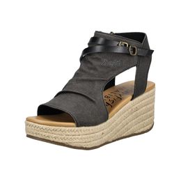 Keilsandalette Blowfish "Blowfish Sandalen Lederimitat/Textil", Damen, Gr. 40, schwarz, Lederimitat, Textil, Schuhe