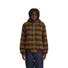 Bomberjacke Element "Dulcet Fuzzy Check", Herren, Gr. L, brushed plaid mole, Obermaterial: 80% Polyester, 20% Wolle., Jacken Bomberjacke