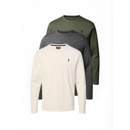 Kurzarmhemd MCS "MCS T-shirt MCJack", Herren, Gr. L, Normalgr&ouml;&szlig;en, jetstream, beetle, irongate, Obermaterial: 100% Baumwolle, Hemden