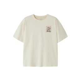 Kurzarmshirt name it "NKMKEMUEL SS RLX TOP BOX PS NOOS", Jungen, Gr. 116, antique wei&szlig;, Jersey, Obermaterial: 100% Baumwolle, bedruckt, normal, Rundhals, Shirts, Baumwolle