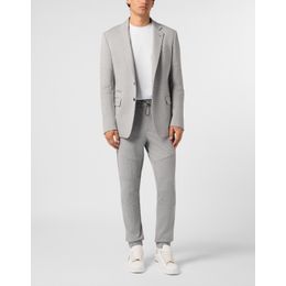 Jogginghose Philipp Plein "Jogginghosen", Herren, Gr. 46, EURO-Gr&ouml;&szlig;en, grau (10, grau), Stoff: 65% Viskose, 30% Polyamid, 5% Elasthan. Futter: 65% Polyester, 35% Baumwolle, Hosen Jogginghose