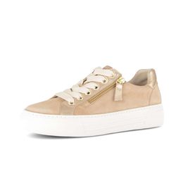 Sneaker Gabor "Sneaker low", Damen, Gr. 37,5, beige, Schuhe Sneaker