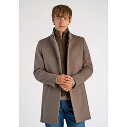 LINDBERGH Herren Kurzmantel "Mantel Relaxed Fit", braun, Gr. M, Obermaterial: 50% Wolle, 45% Polyester, 5% sonstige Fasern. Futter: 55% Polyester,