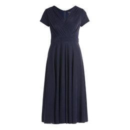 Cocktailkleid Vera Mont "Damen im Glitzer-Look", Damen, Gr. 38, Normalgr&ouml;&szlig;en, night sky, Obermaterial: 92% Polyamid, 5% Polyester, 3% Elasthan. Futter: 100% Polyester, ausgestellt kurz, V-Ausschnitt, Kleider