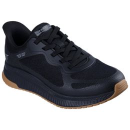 Slip-On Sneaker Skechers "BOBS SQUAD 4", Herren, Gr. 39, schwarz, Synthetik, Textil, unifarben, Schuhe, Trainingsschuh, Sneaker, Schn&uuml;rschuh zum einfachen Schlupfen