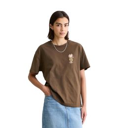Marc O'Polo T-Shirt MARC O'POLO DENIM "aus Basic Single Jersey", Damen, Gr. XS, hazelnut braun, Obermaterial: 100% Baumwolle, unifarben, Basic, regular fit, Rundhals, normaler Saum, Shirts T-Shirt