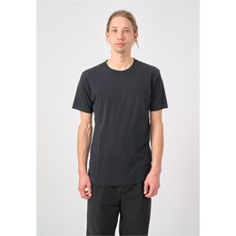 T-Shirt Cleptomanicx "Ligull Regular", Jungen, Gr. L, schwarz, 100% Baumwolle, bestickt, normal, Rundhals, Shirts T-Shirt, mit kleiner Logo-Stickerei