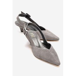 Dioris Leder-Slingback-Kitten-Heel-Pumps